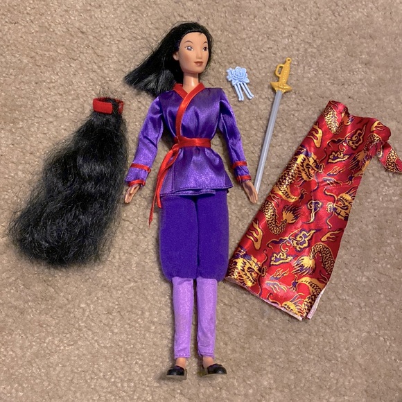 Disney | Toys | Vintage 9s Barbie Mattel Disney Secret Hero Mulan Doll ...